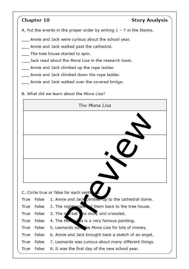 Merlin Mission #10 "Monday with a Mad Genius" worksheets | Made By Teachers