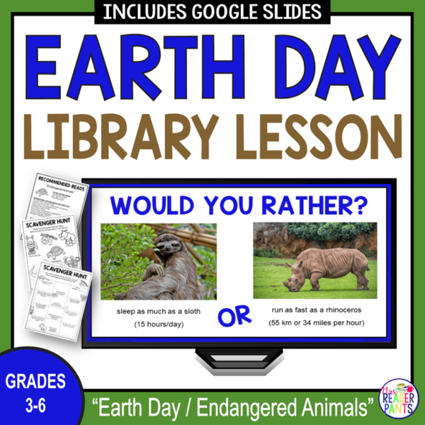 Earth Day Library Lesson - Endangered Animals - Elementary Library ...