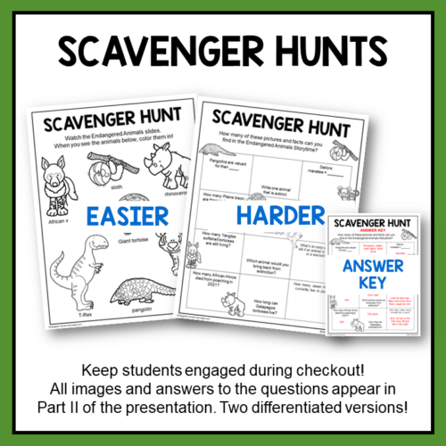 Earth Day Library Lesson - Endangered Animals - Elementary Library ...