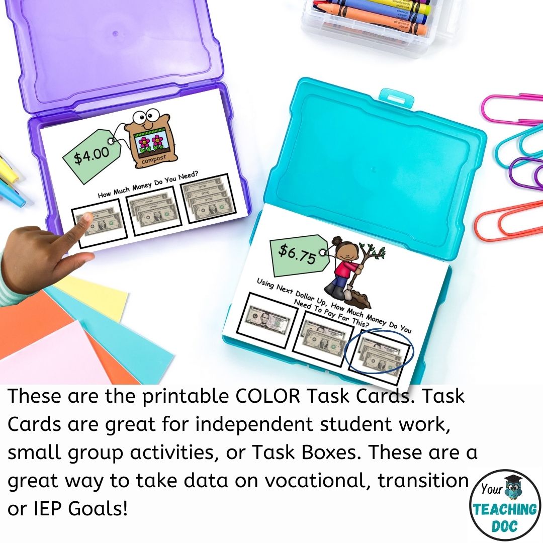 Earth Day Counting and Identifying Money Skills + Task Cards | Made By ...