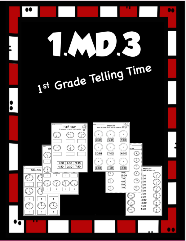 1.MD.3 Telling Time to the Hour - Made By Teachers