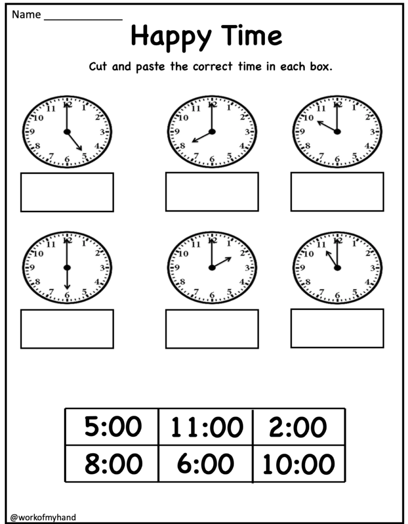 1.MD.3 Telling Time to the Hour | Made By Teachers