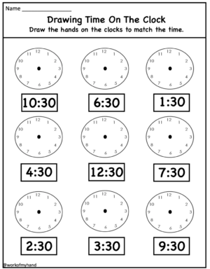 1.MD.3 Telling Time to the Hour | Made By Teachers