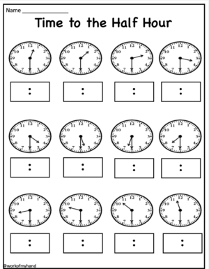 1.MD.3 Telling Time to the Hour | Made By Teachers