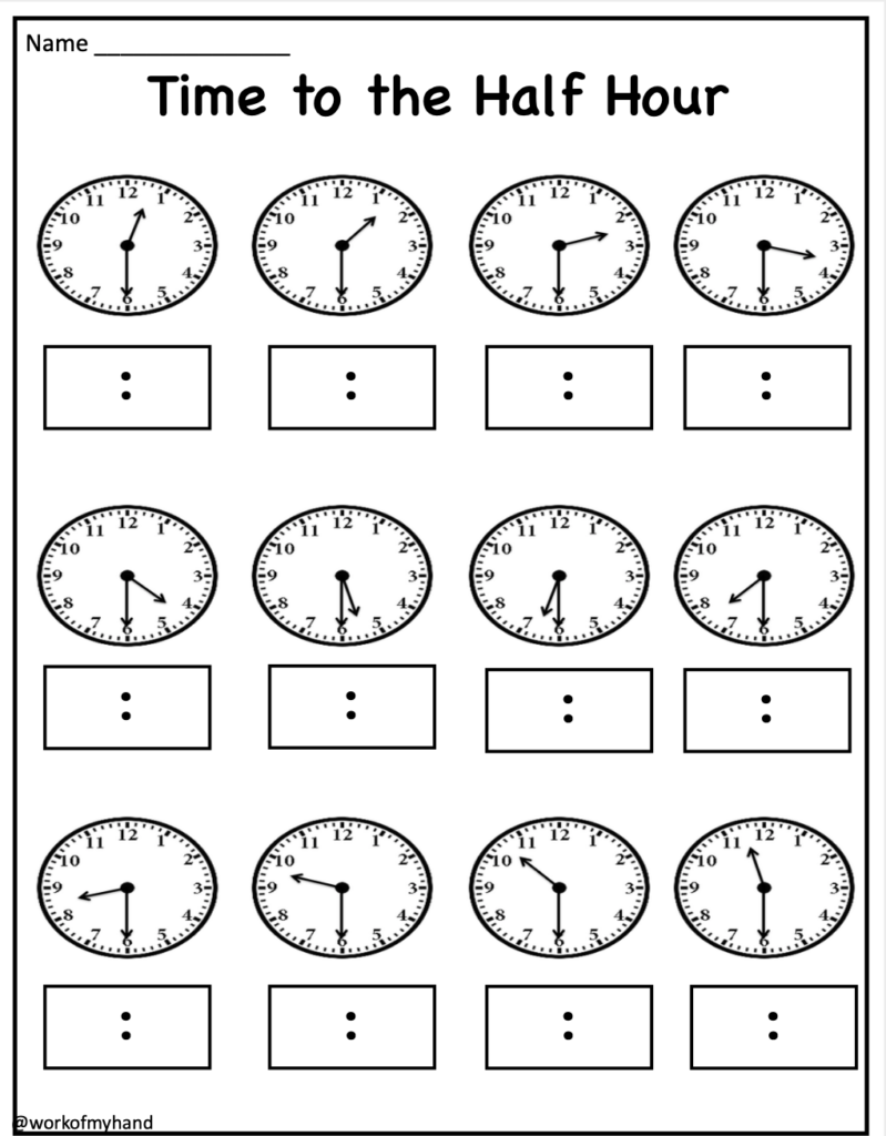 1.MD.3 Telling Time to the Hour | Made By Teachers