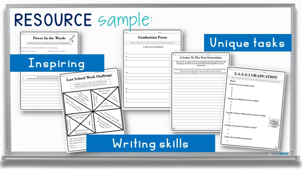 Last Week of School - End of the Year, Graduation Activities | Made By ...