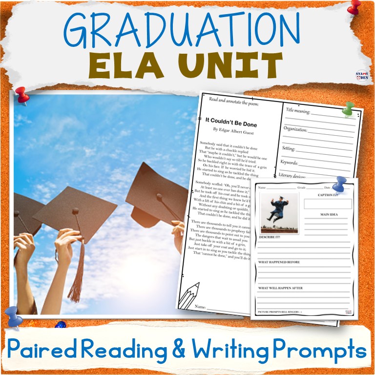 Graduation Unit - End of School Year Paired Reading Activities, Writing ...