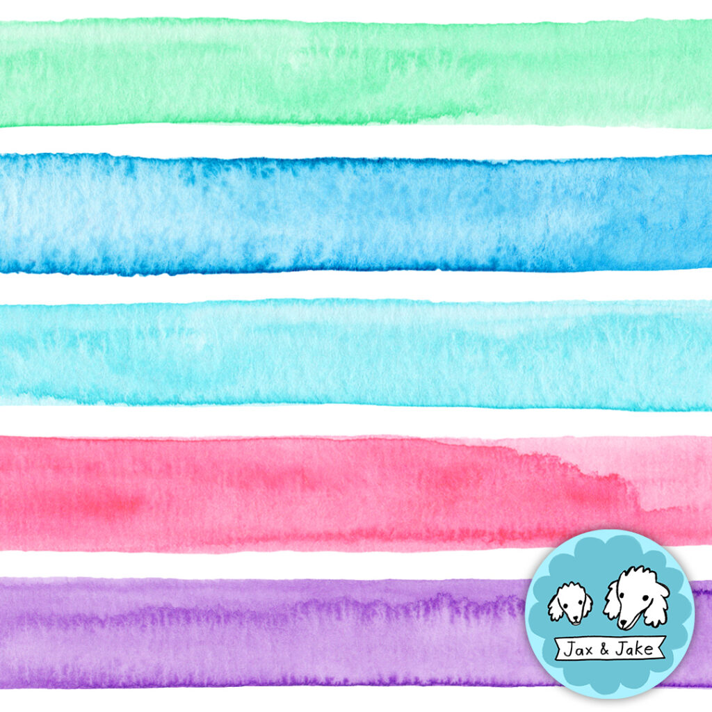 BASIC Watercolor Clipart Borders, Rainbow Clip Art Frames, Page Borders ...