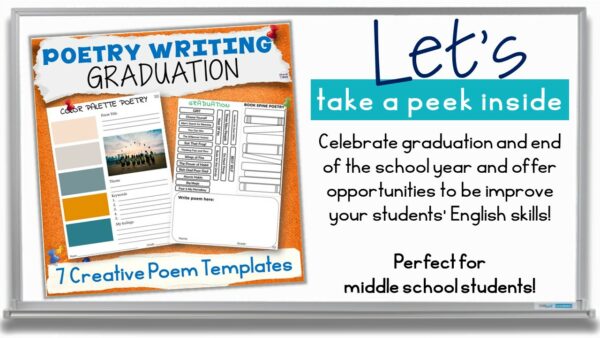 Graduation Poetry Writing Activities - End of School Year Poem ...