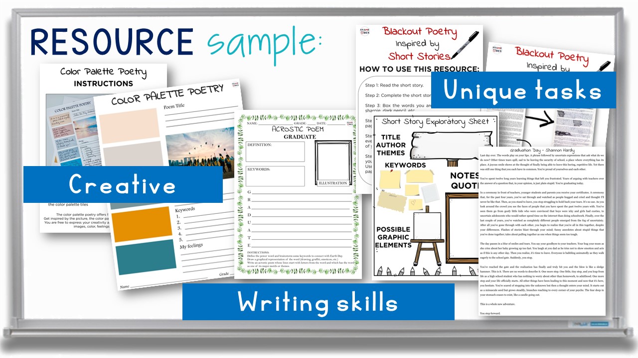 Graduation Poetry Writing Activities - End of School Year Poem ...