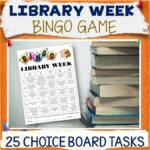 National Library Week Activities Bingo Game - NO PREP Choice Board Fun ...