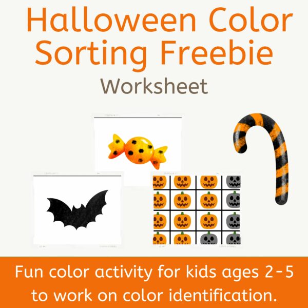 Halloween Color Sorting PreK Worksheet No Prep Freebie | Made By Teachers