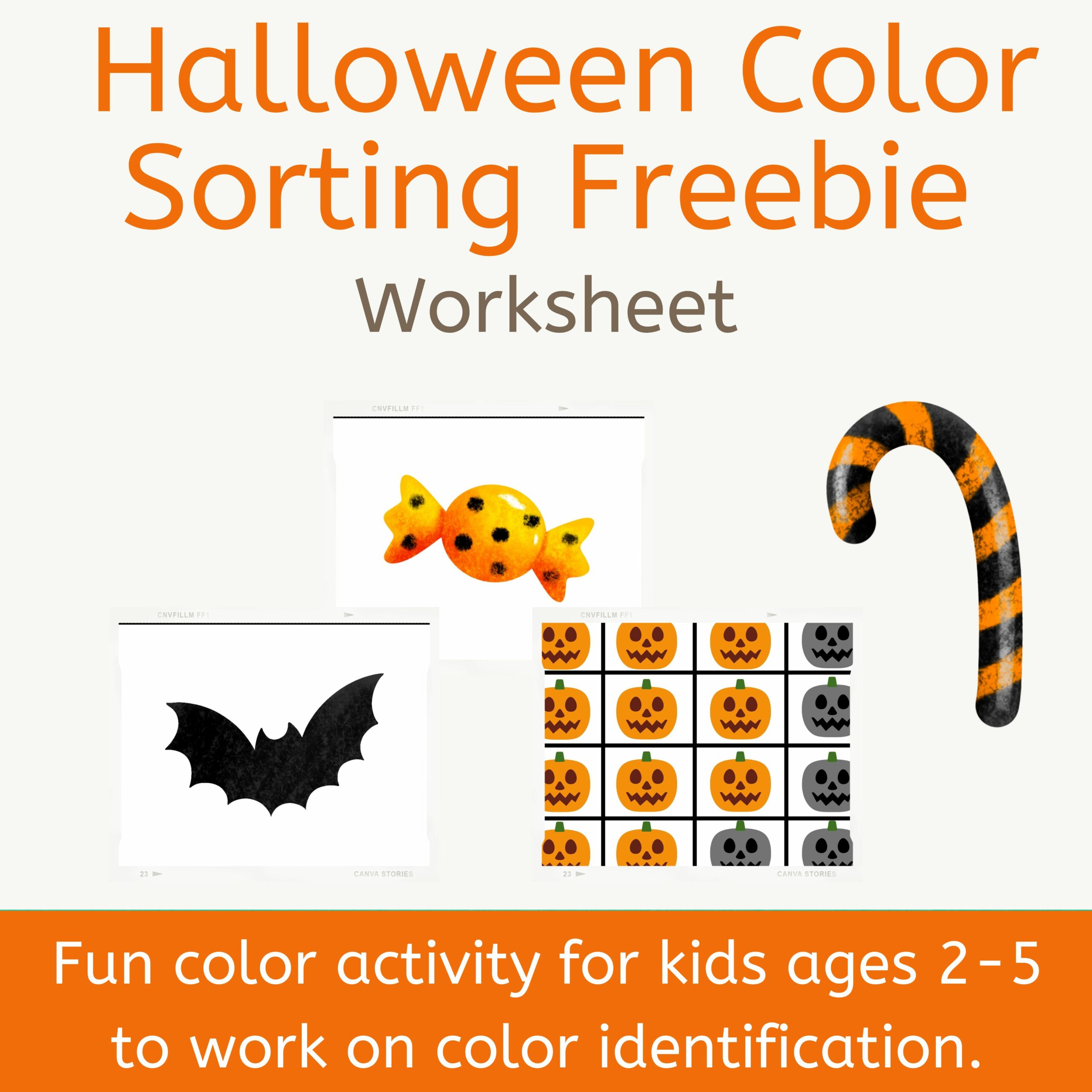 Halloween Color Sorting PreK Worksheet No Prep Freebie | Made By Teachers