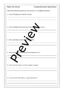 "Nate the Great" (Book #1) worksheets | Made By Teachers