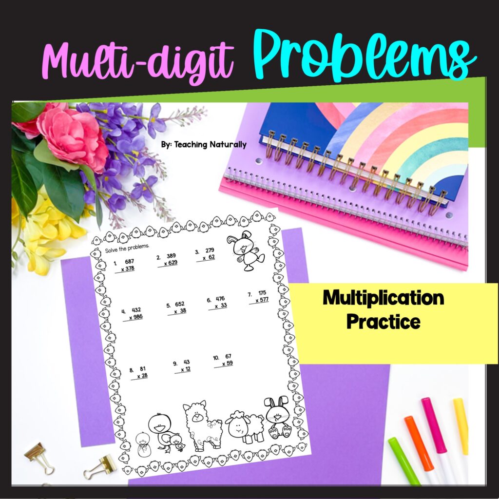 Easter Multiplication Practice Printable Worksheets No prep ...