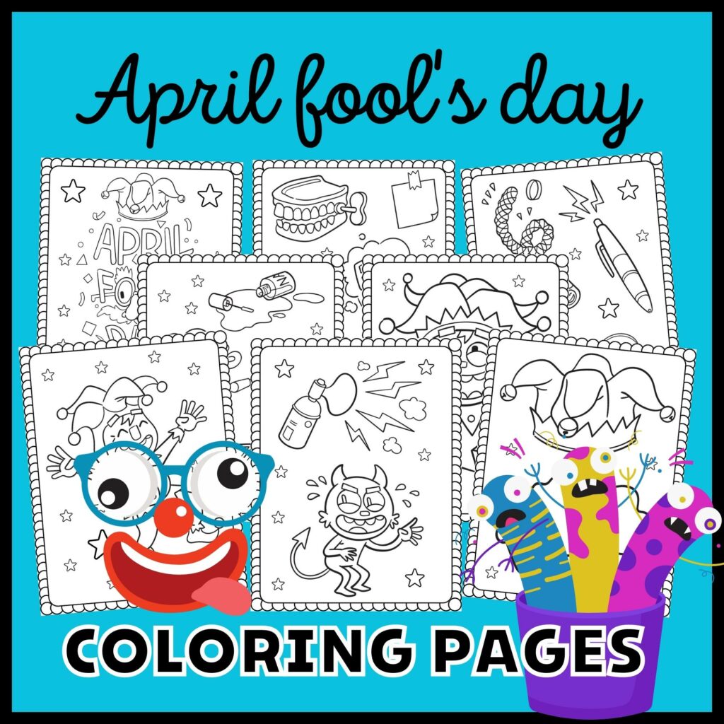 April Fool's Day Coloring Pages Set | April Fool's Day Coloring Sheets ...