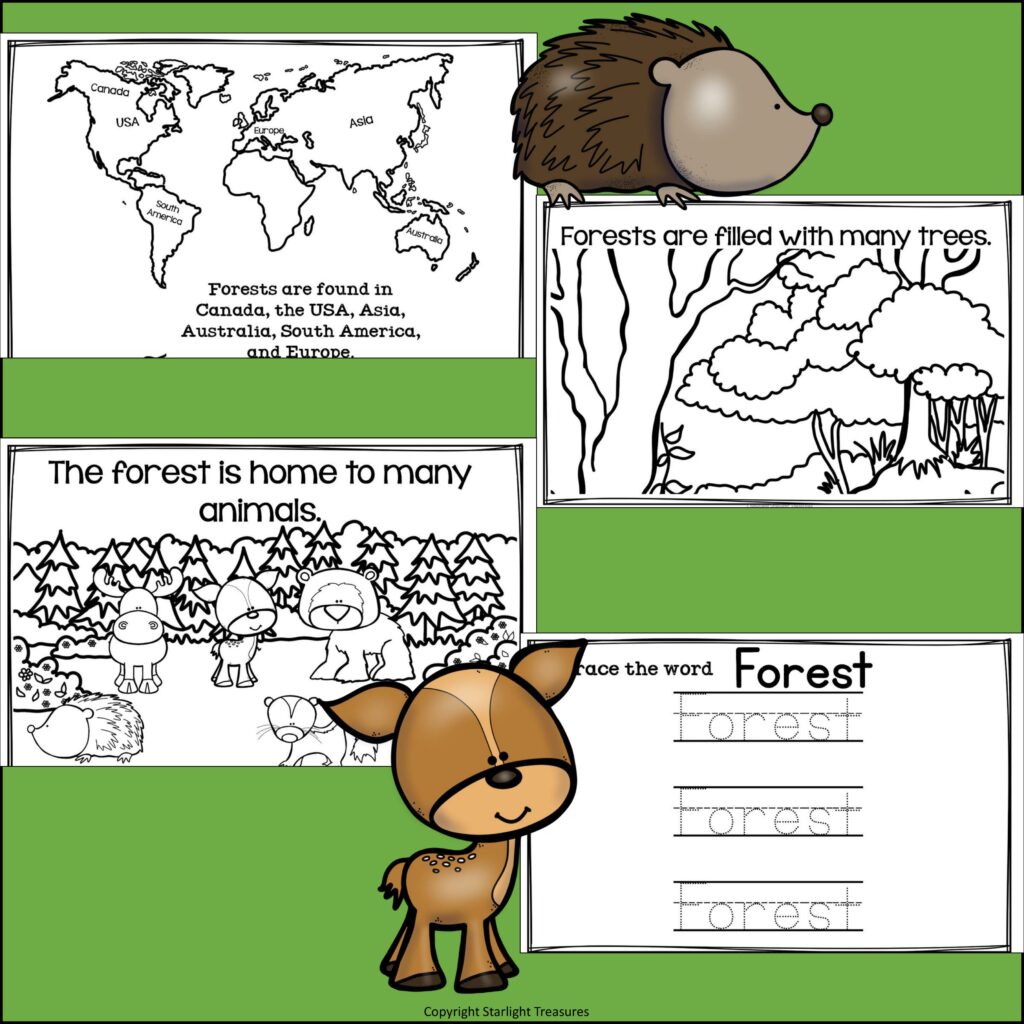 The Forest Mini Book for Early Readers: Forest Animals | Made By Teachers