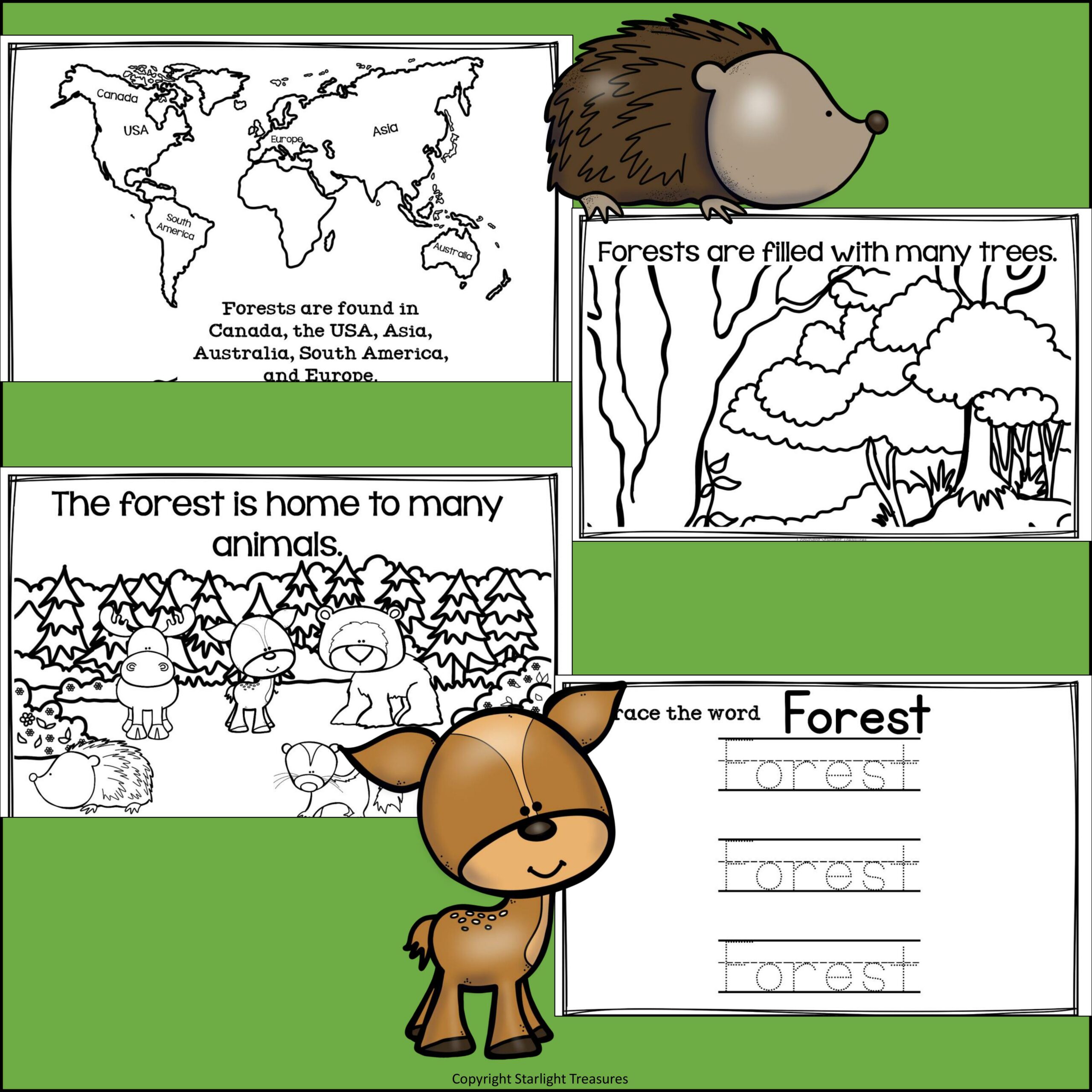 The Forest Mini Book for Early Readers: Forest Animals | Made By Teachers