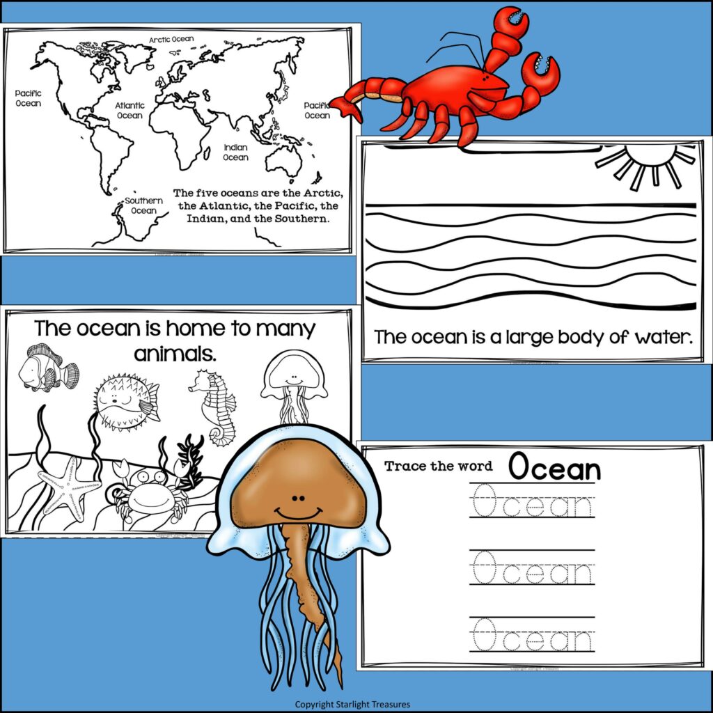 The Ocean Mini Book for Early Readers: Ocean Animals | Made By Teachers