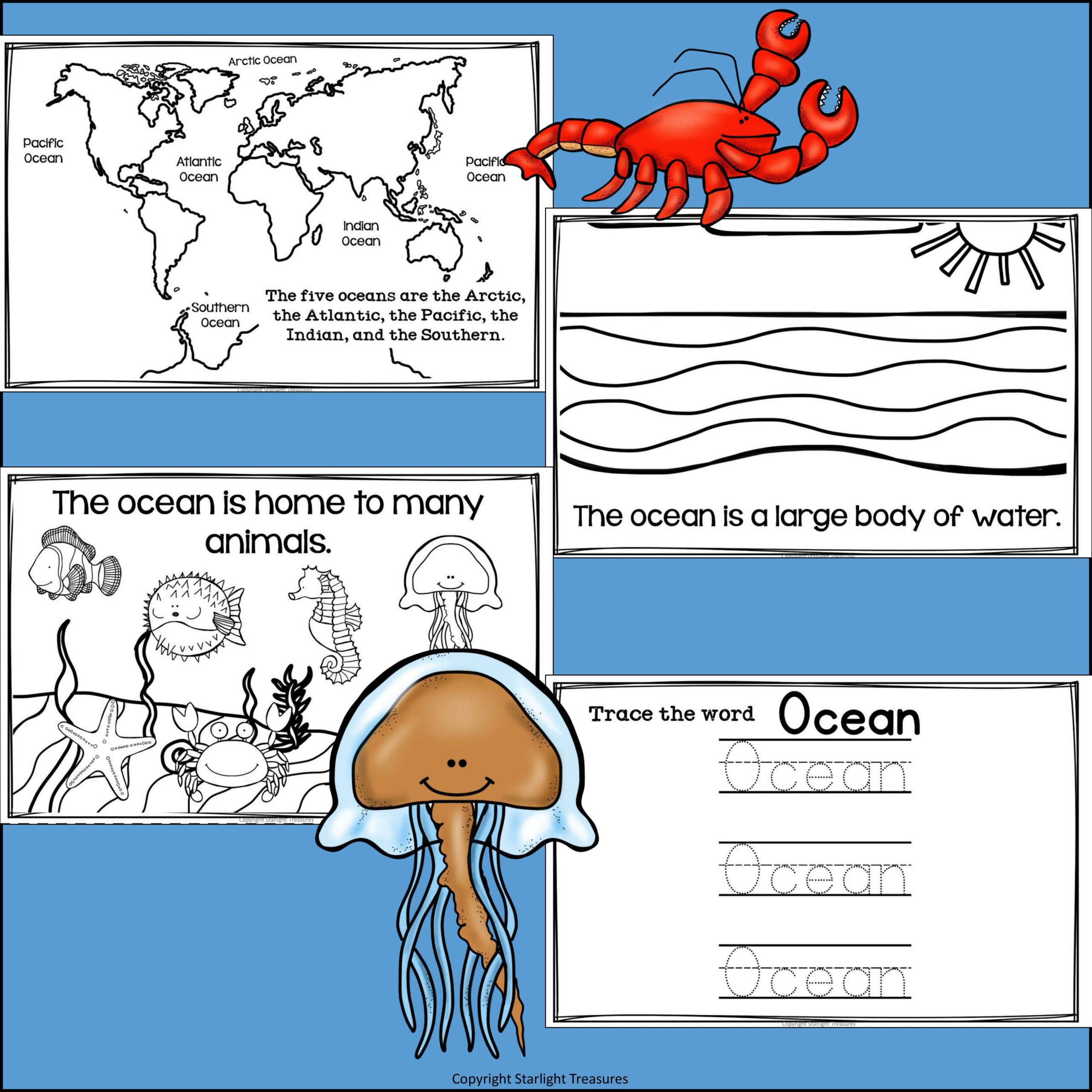 The Ocean Mini Book for Early Readers: Ocean Animals | Made By Teachers