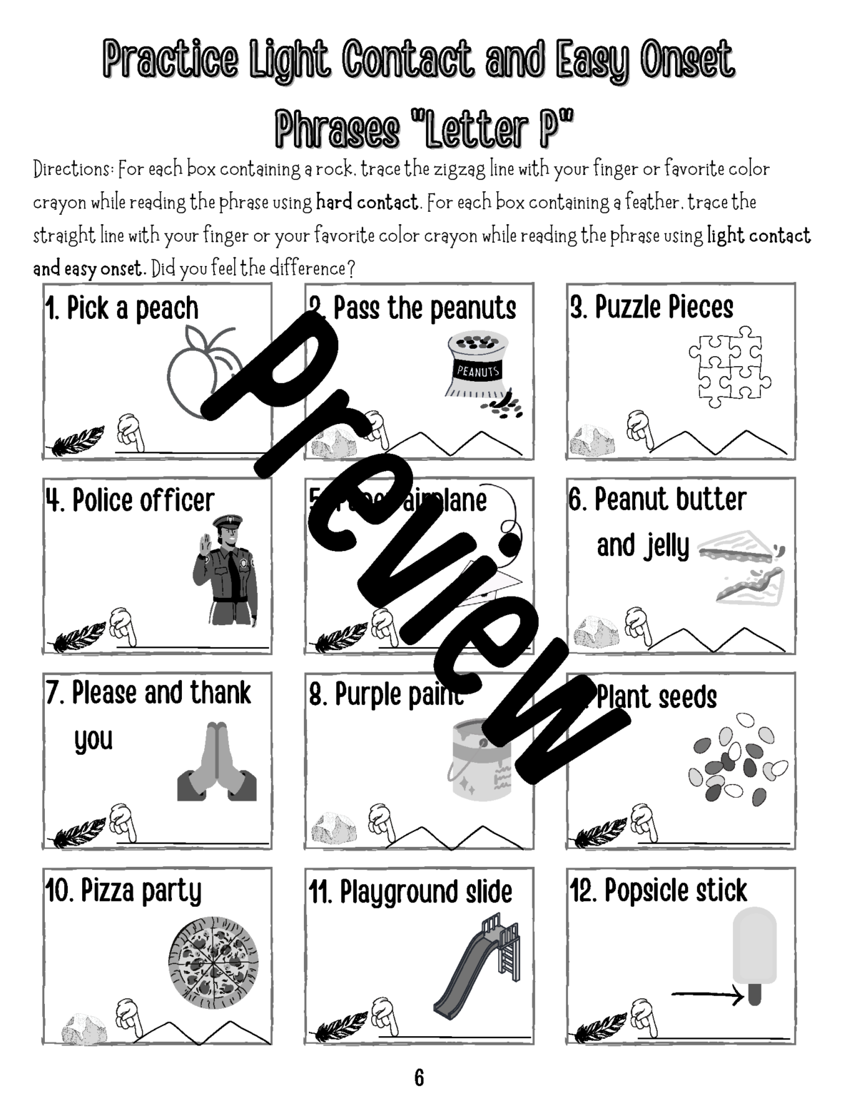 Stuttering Strategies Easy Onset Light Contact Practice Speech Therapy ...