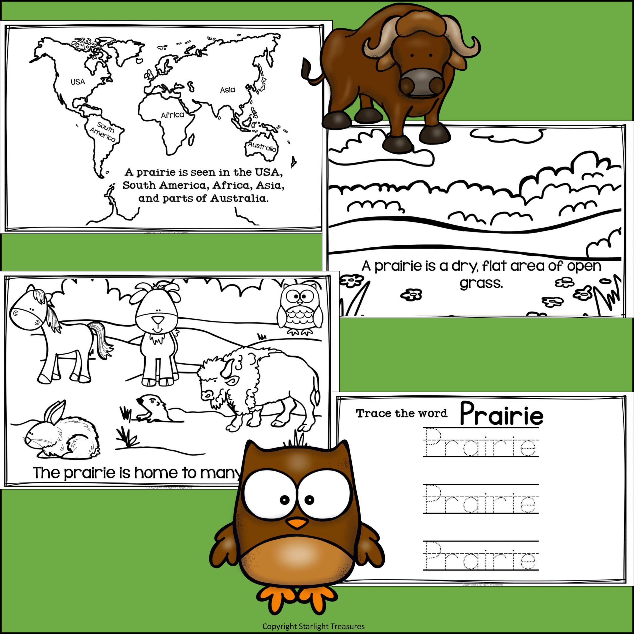 The Prairie Mini Book for Early Readers: Prairie Animals | Made By Teachers