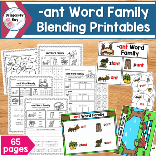 ant Short A Word Family Phonics Blending Printable Resources | Made By ...