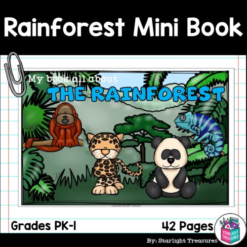 The Rainforest Mini Book for Early Readers: Rainforest Animals | Made ...