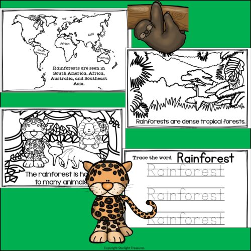 The Rainforest Mini Book for Early Readers: Rainforest Animals | Made ...