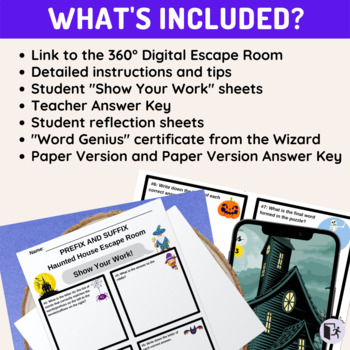 Prefix and Suffix Word Games & Activities - Halloween Escape Room ...