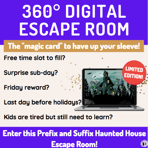 Prefix and Suffix Word Games & Activities - Halloween Escape Room ...