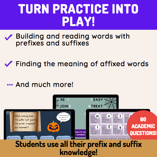 Prefix and Suffix Word Games & Activities - Halloween Escape Room ...