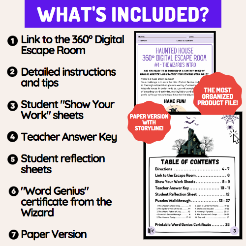 Prefix and Suffix Word Games & Activities - Halloween Escape Room ...