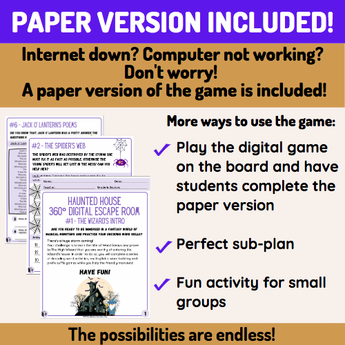 Prefix and Suffix Word Games & Activities - Halloween Escape Room ...