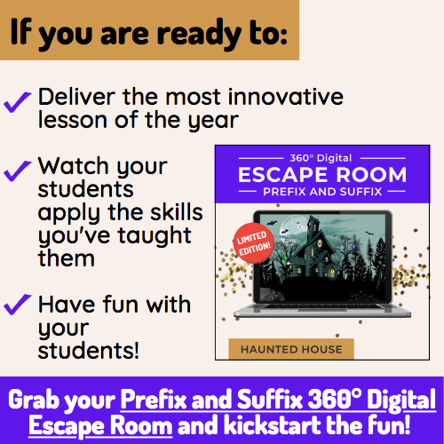 Prefix and Suffix Word Games & Activities - Halloween Escape Room ...