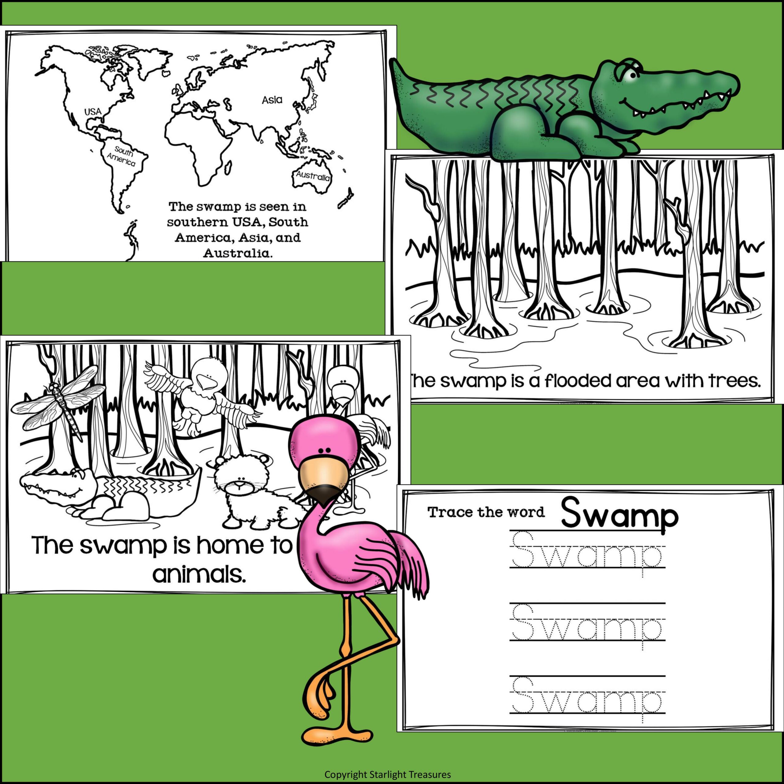 The Swamp Mini Book for Early Readers: Swamp Animals | Made By Teachers