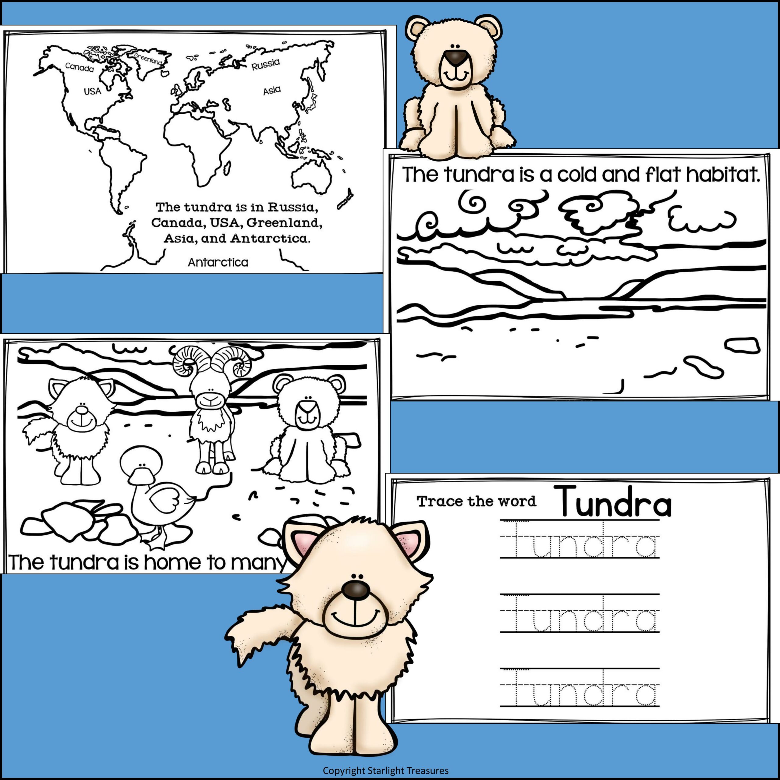 The Tundra Mini Book for Early Readers: Tundra Animals | Made By Teachers