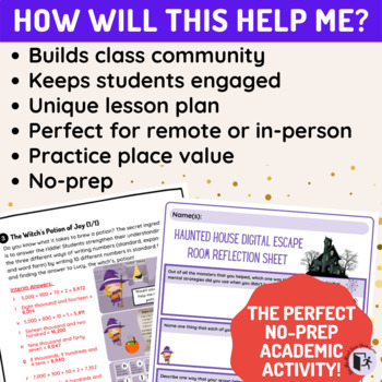 Halloween Escape Room - 4th Grade Math - Interactive Place Value ...