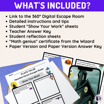 Halloween Escape Room - 4th Grade Math - Interactive Place Value ...