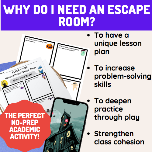 Halloween Escape Room - 4th Grade Math - Interactive Place Value ...
