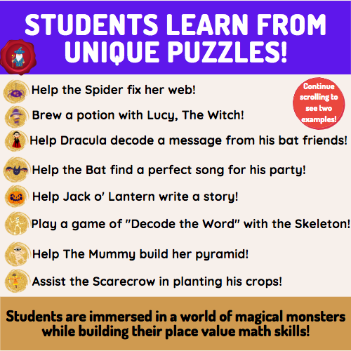 Halloween Escape Room - 4th Grade Math - Interactive Place Value ...