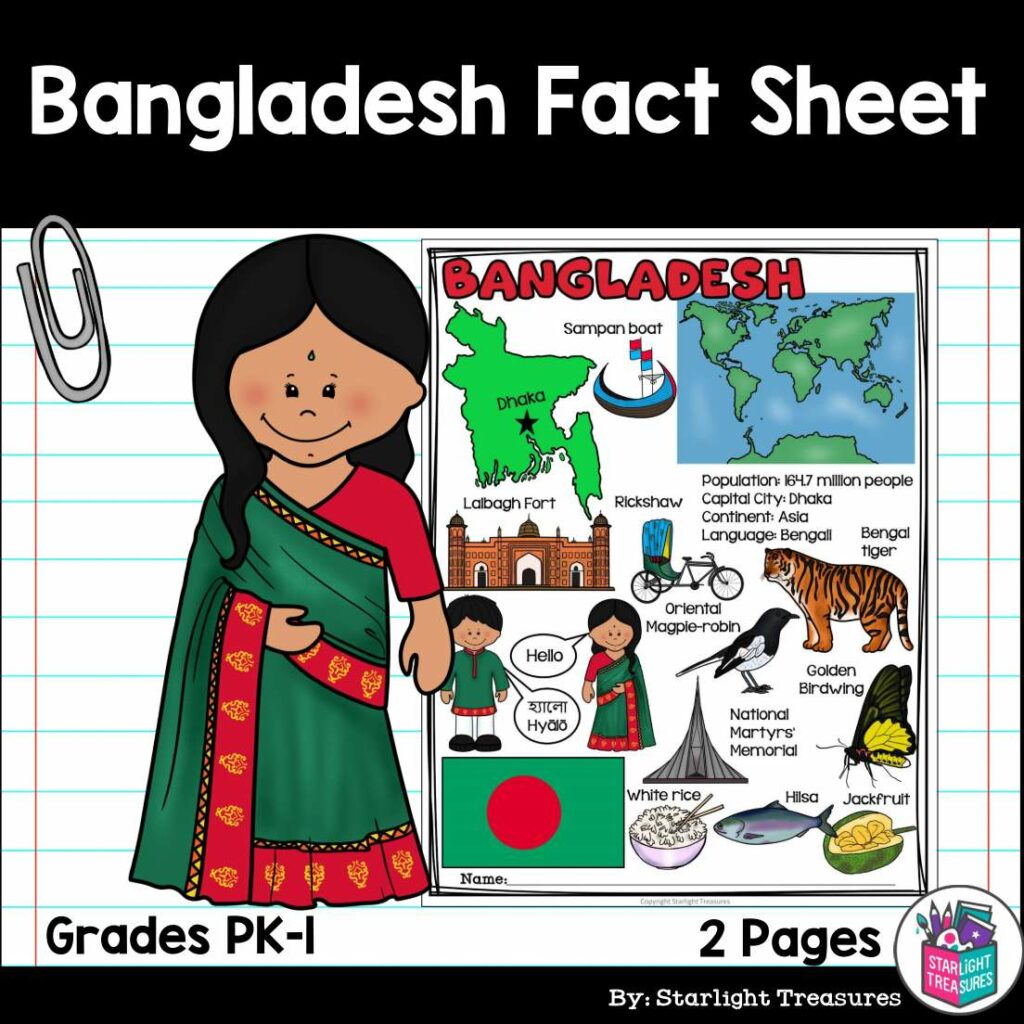Bangladesh Fact Sheet for Early Readers | Made By Teachers