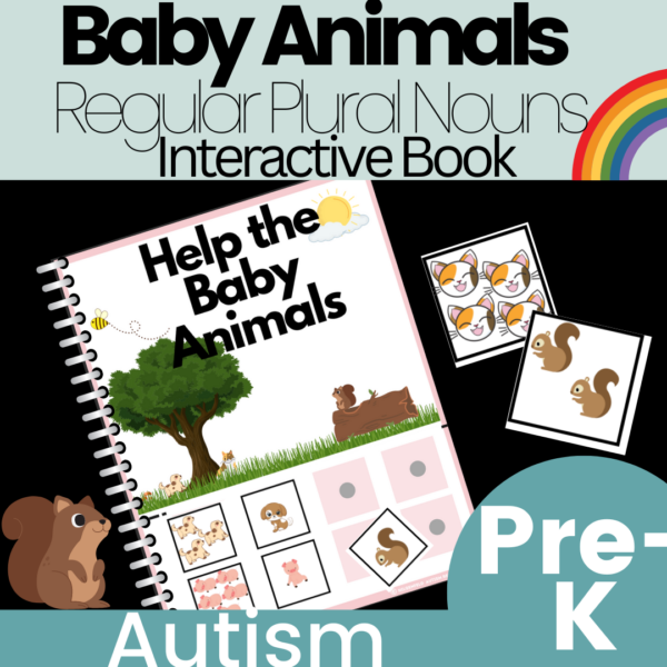 Preschool Interactive Baby Animal Book to Teach Plurals Aligned ABLLS-R ...