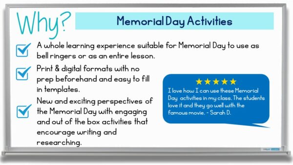 Memorial Day Activities - Writing Prompts and Worksheets | Made By Teachers