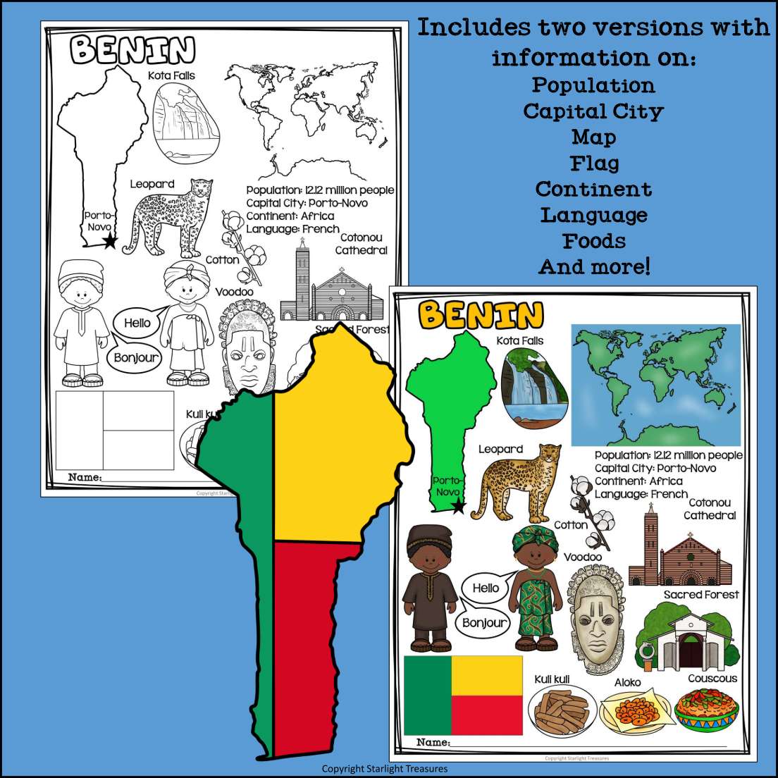 Benin Fact Sheet for Early Readers | Made By Teachers