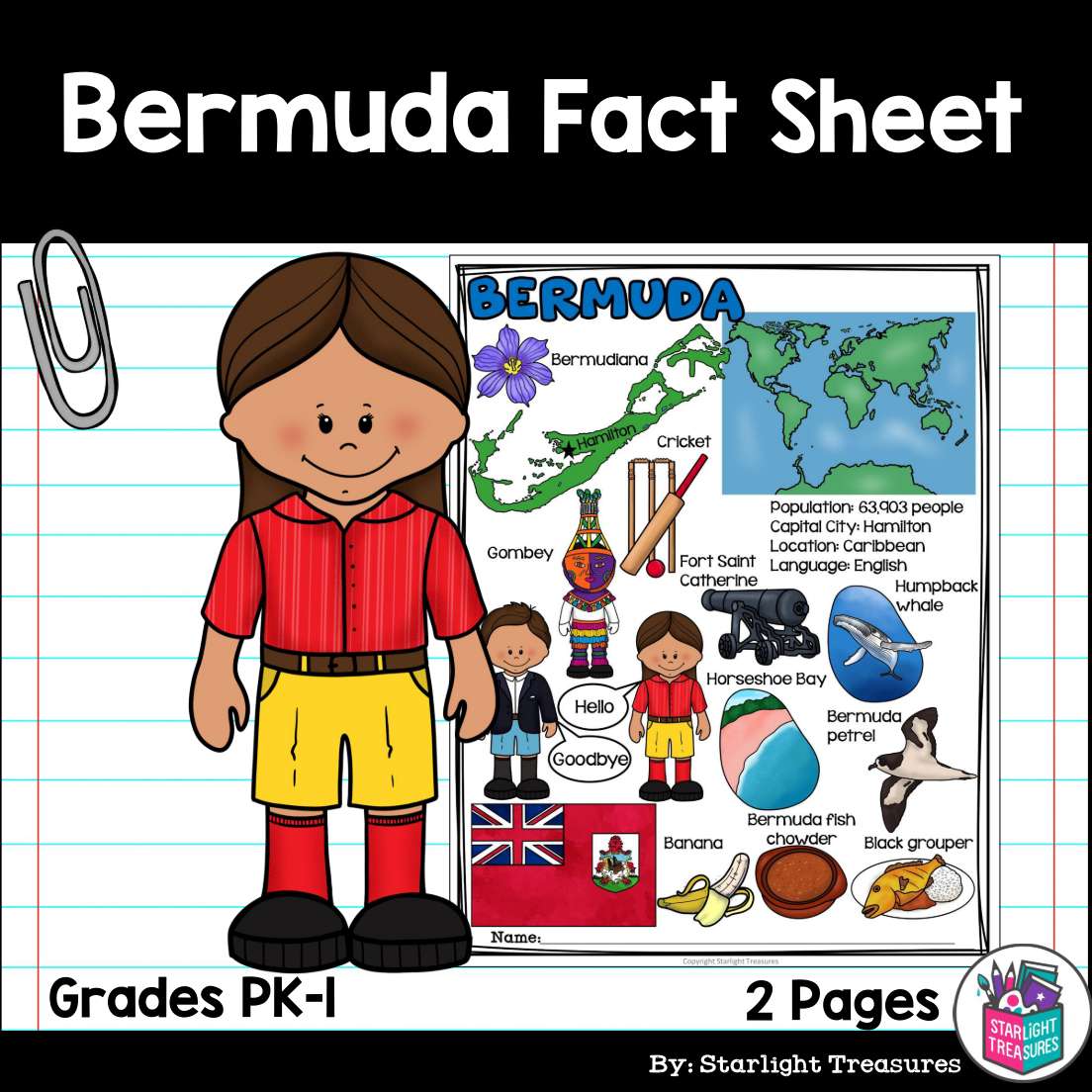 Bermuda Fact Sheet for Early Readers | Made By Teachers