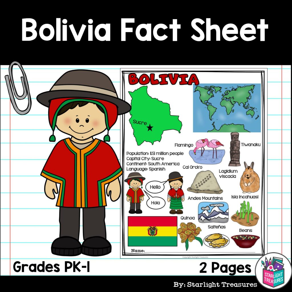 Bolivia Fact Sheet for Early Readers | Made By Teachers