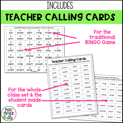 R Controlled Vowels Bingo Games "AR" - No Prep Phonics Games - Phonics ...