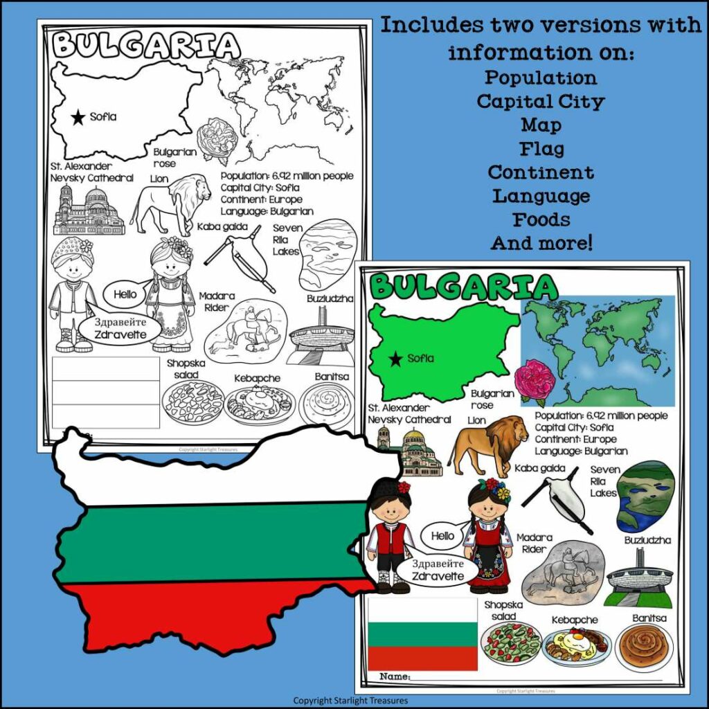 Bulgaria Fact Sheet for Early Readers | Made By Teachers