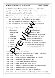 "Nate the Great Goes Undercover" worksheets | Made By Teachers